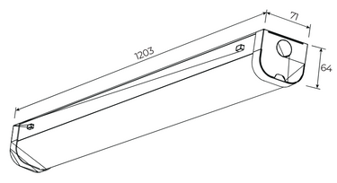 BE Series Dimmable Surface LED Batten - 40W 1200mm– Integrated Power