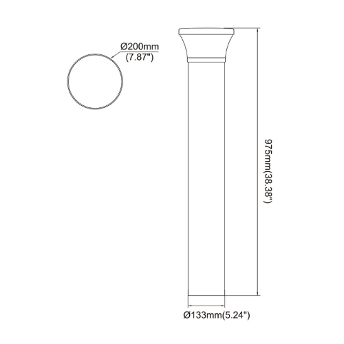 BL Series LED Bollards - 25W, 975mm– Integrated Power