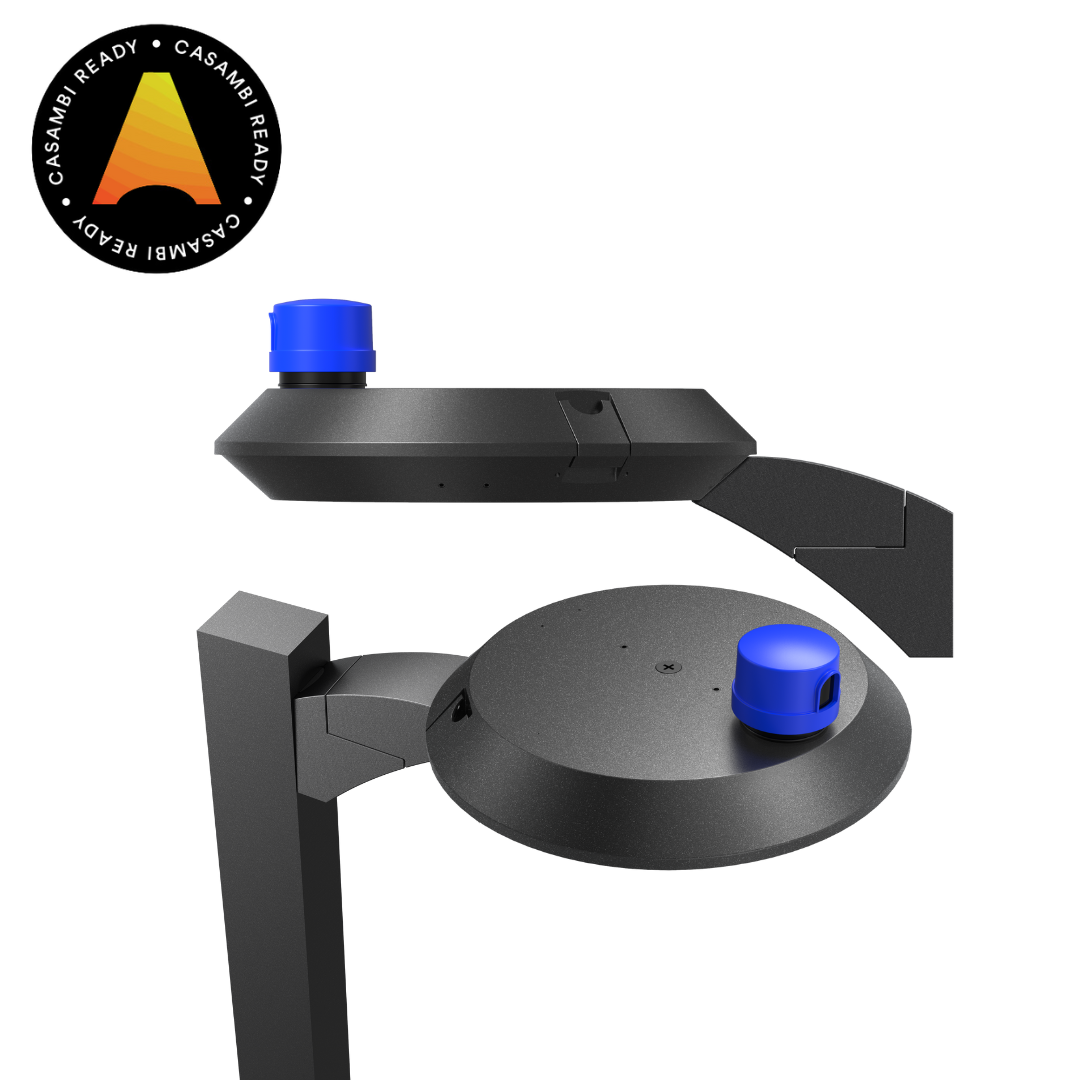 PT5 Series LED Poletop Light with PE Cell - 60W Straight Arm ...