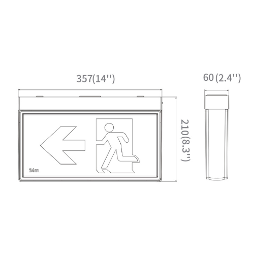 EL Series LED Exit Light 24M - 3W Black– Integrated Power