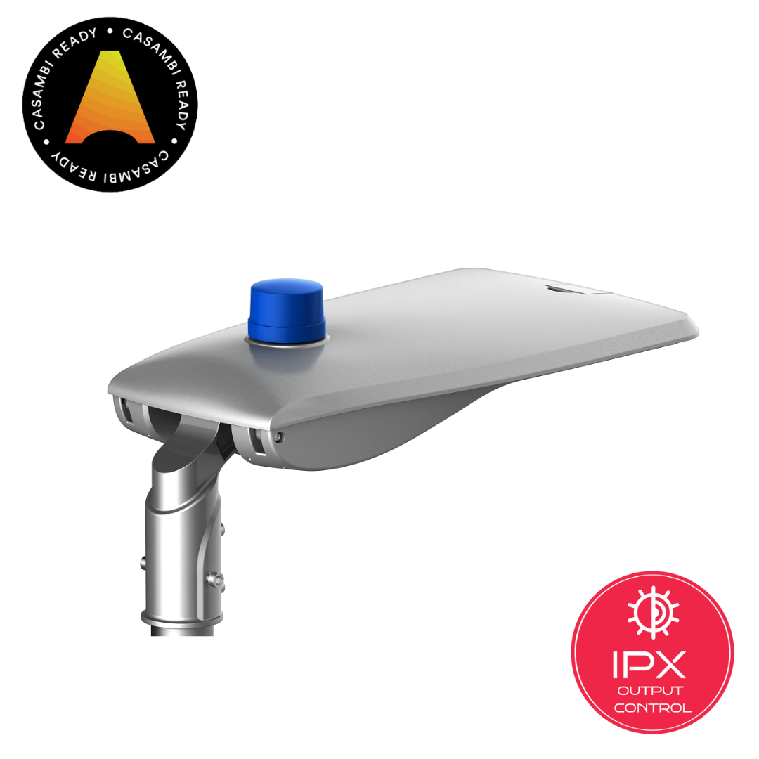SL2 Series LED Streetlight with PE Cell - 50W Silver– Integrated Power