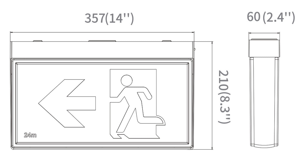 EL Series LED Exit Light 24M - 3W– Integrated Power