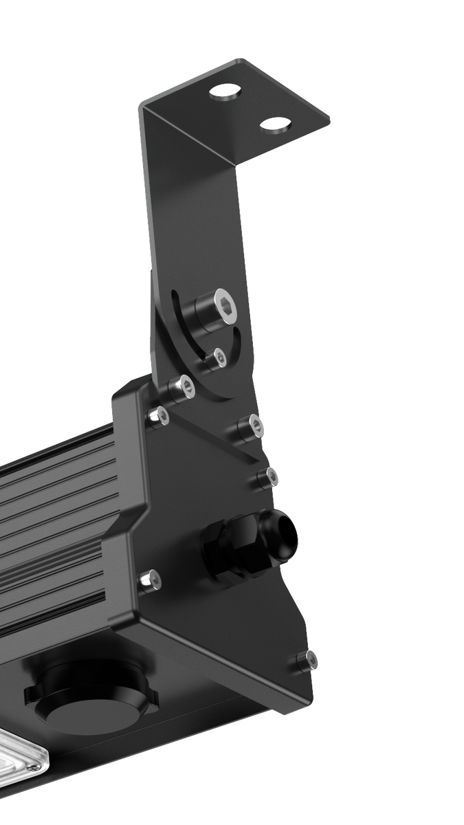 LHB Series Linear Highbays Surface Tilt Bracket– Integrated Power