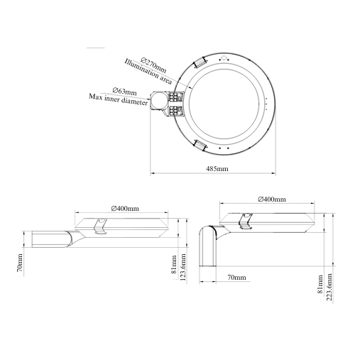 PT5 Series LED Poletop Lights - 60W Slipfitter– Integrated Power