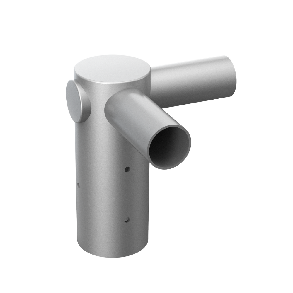 SL2 90 Degree Dual Spigot 90mm Pole Adaptor - Silver– Integrated Power