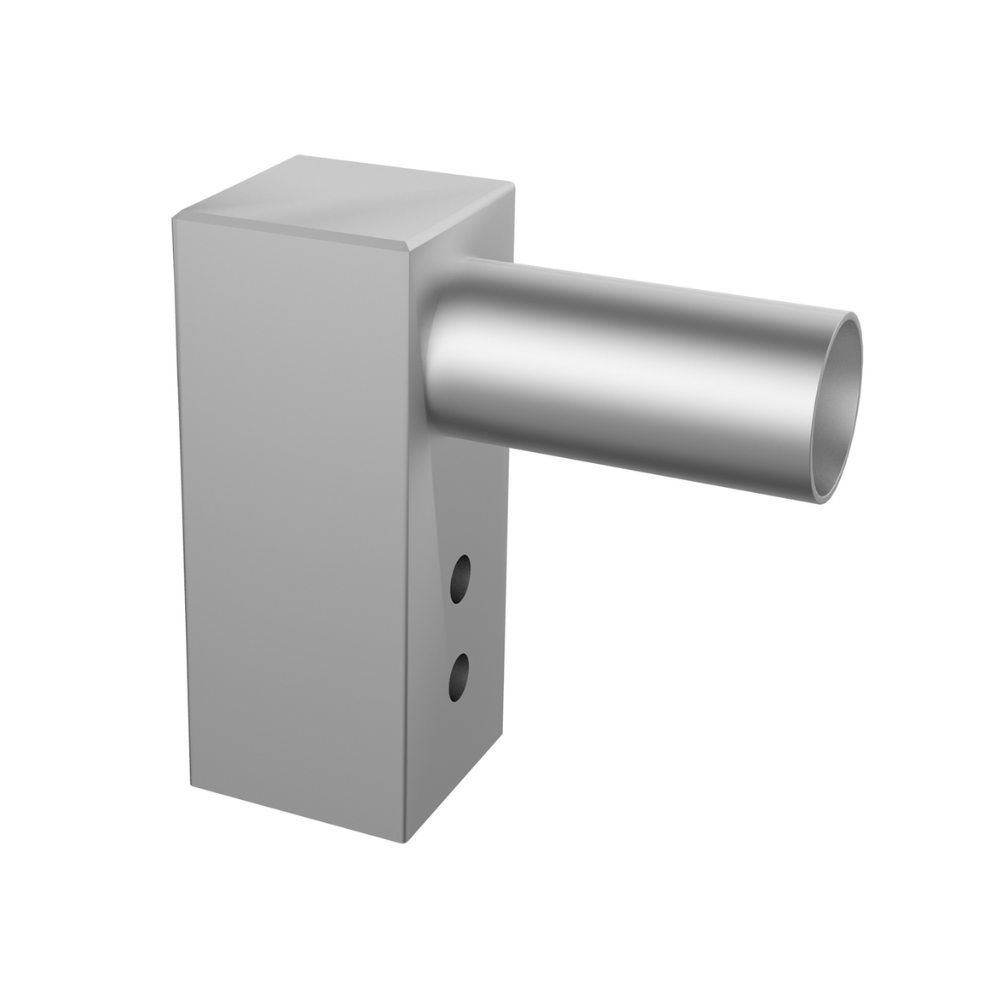 SL2 100mm Square Pole Single Spigot Adaptor - Silver– Integrated Power