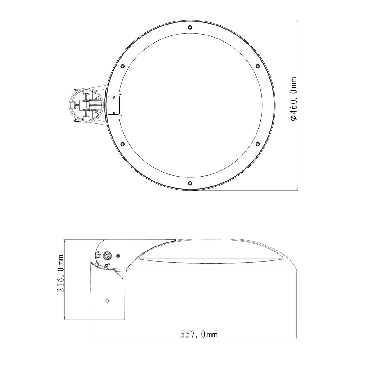 SL3 Series LED Streetlight - 90W Black– Integrated Power