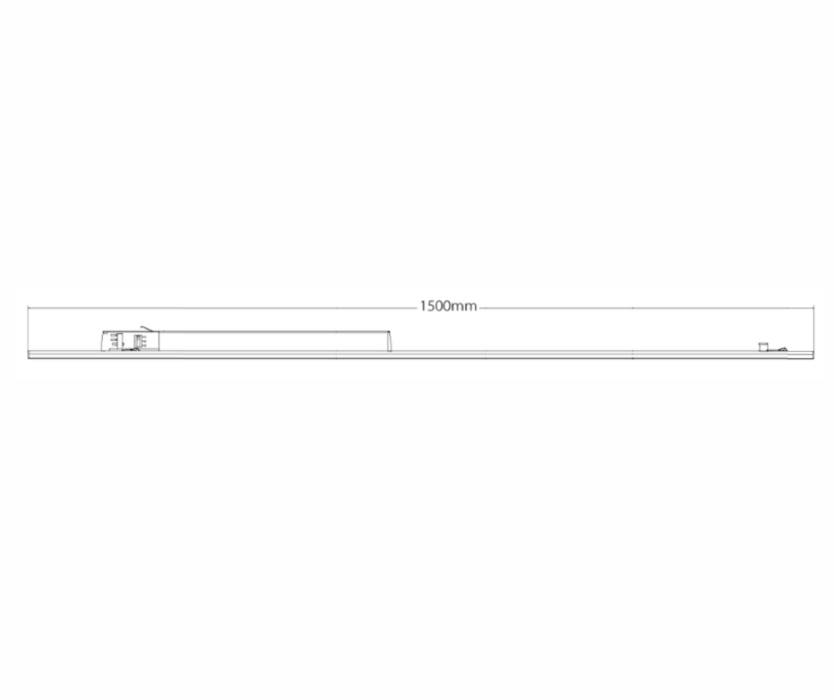 TR Series LED Linear Tracklights Single Tilt - 60W 1500mm Black ...